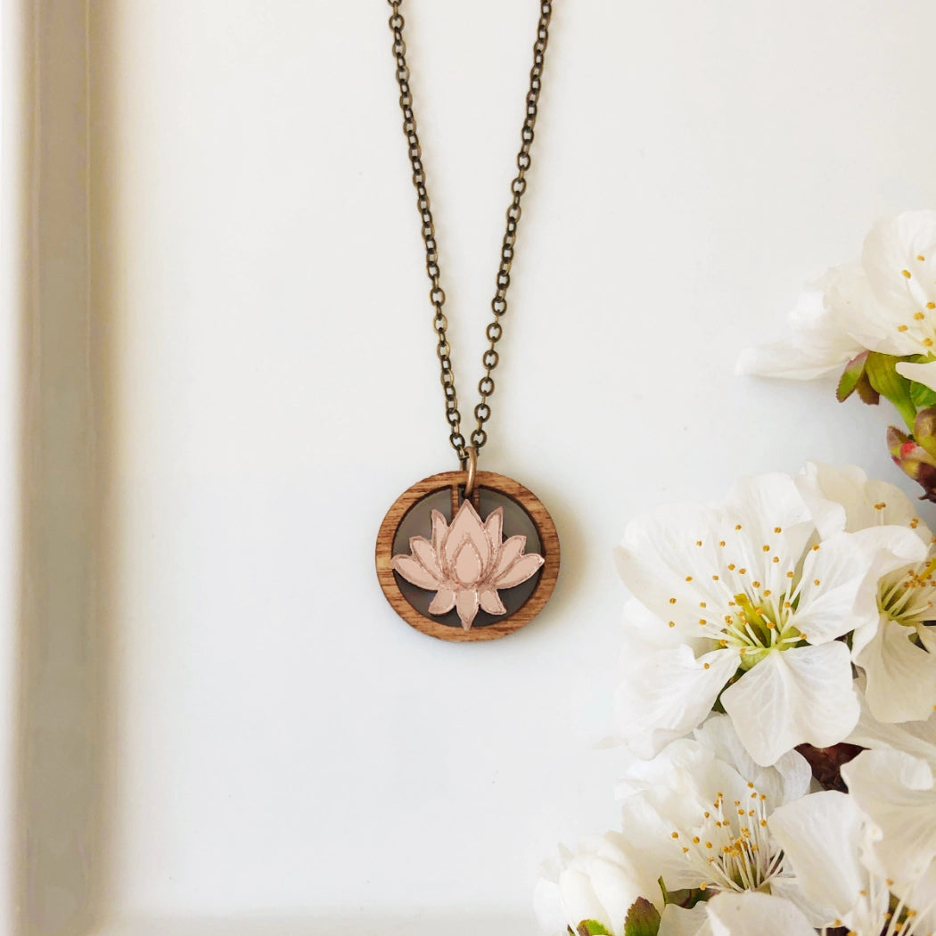 Lil Lotus Necklace – O.S.O. Design Lab